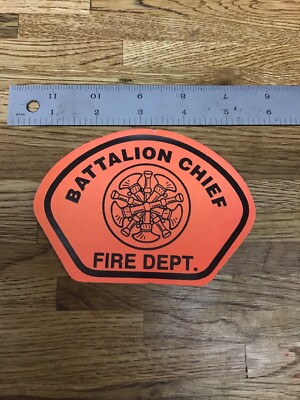 Battalion Chief Fire Dept. Red 3M Firefighter / Rescue Helmet Shield ...