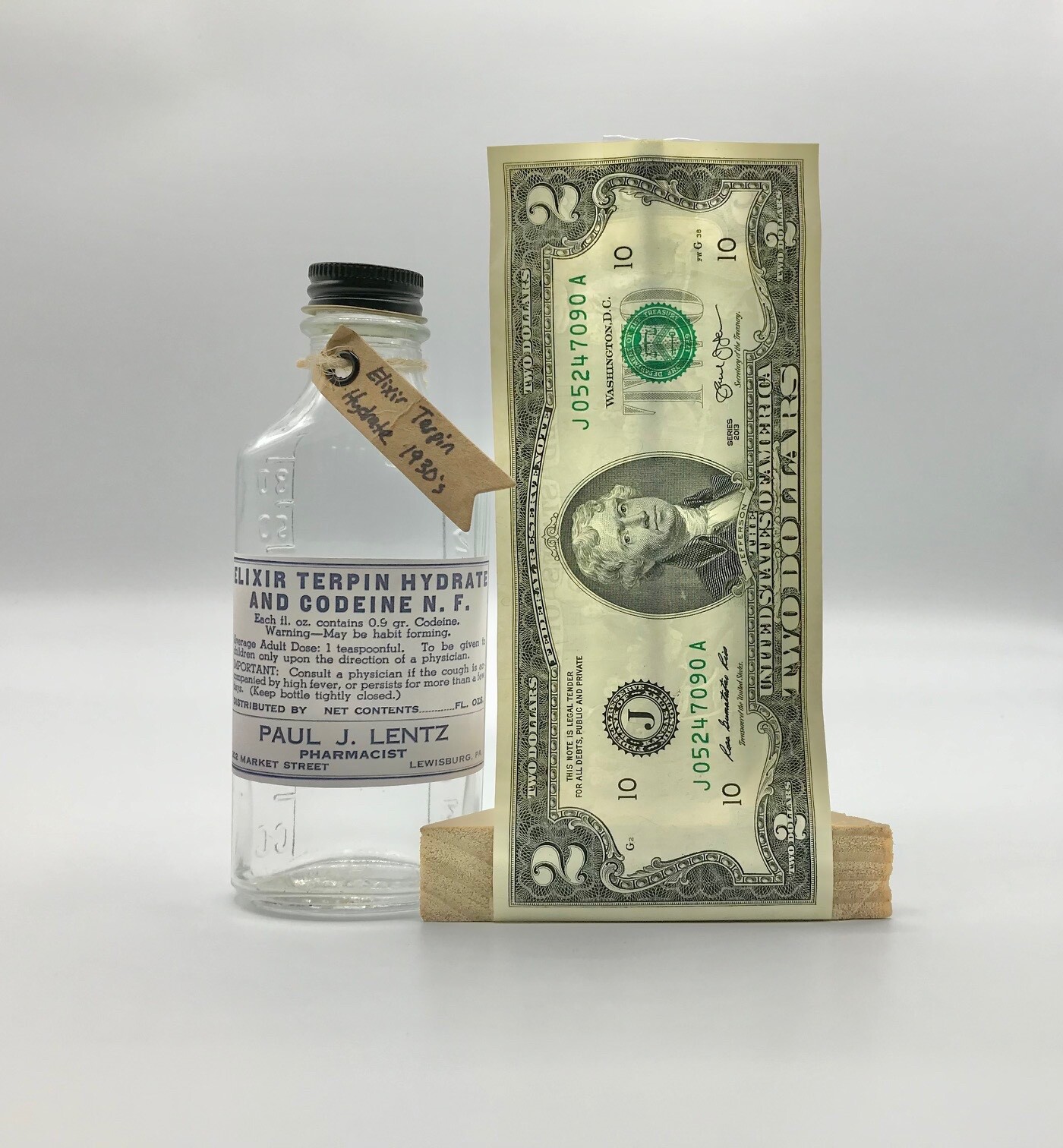 #547 Elixir Terpin Hydrate & Codeine Restored Bottle Vintage / Antique ...