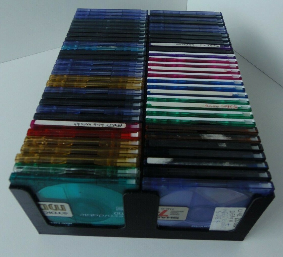 Black MiniDisc tray (Holds 60 discs not in cases) storage/holder/stand ...