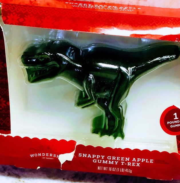 LIMITED EDITION Holiday Snappy Green Apple Gummy Dinosaur T-REX Candy 1 ...