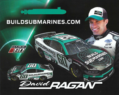 2024 DAVID RAGAN “BUILD SUBMARINES" #60 NASCAR CUP SERIES POSTCARD | eBay