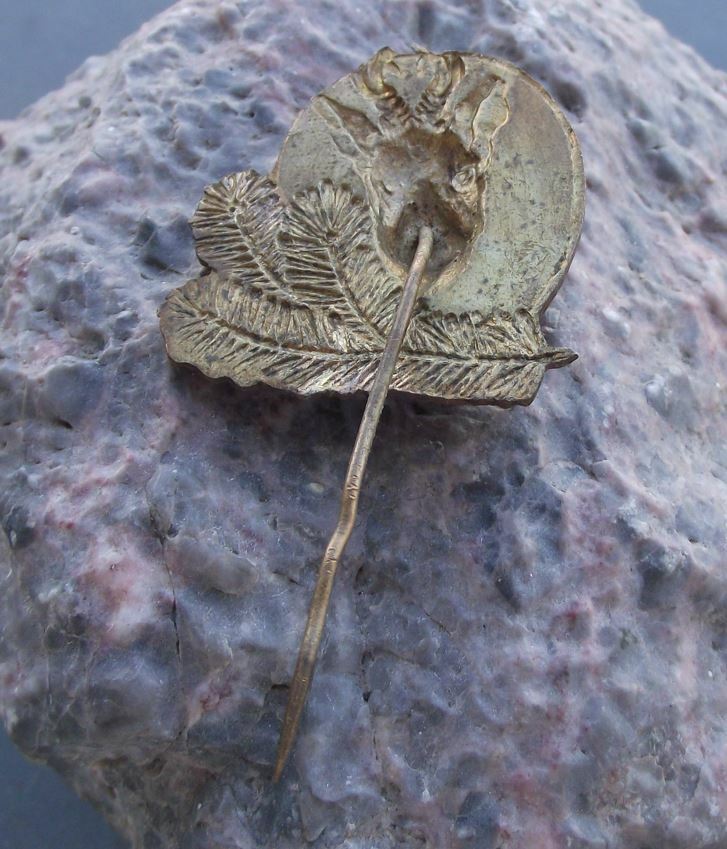 Vintage Stag Deer Hunt Head Antler Horn Hunter Pine Twig Motif Hunting ...