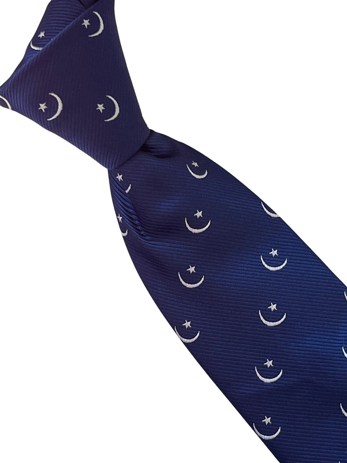 Frederick Thomas Designer dark royal blue tie with cr… - Gem
