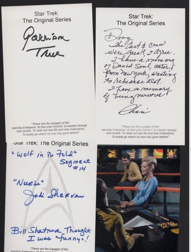 Autographs Signed on Note Paper by Star Trek TOS The Original Series ...