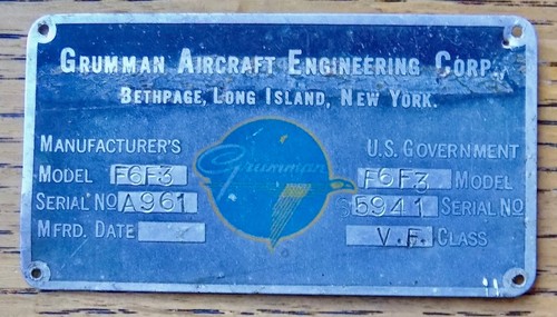 ww 2 aircraft data plate | eBay