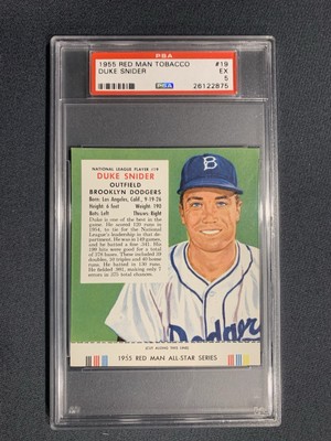 1955 Duke Snider # 19 Red Man Tobacco PSA 5 With Tabs | eBay