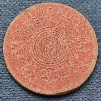 Colorado Sales Tax Retail Token 2 Mills Red Fiber #59860 | eBay