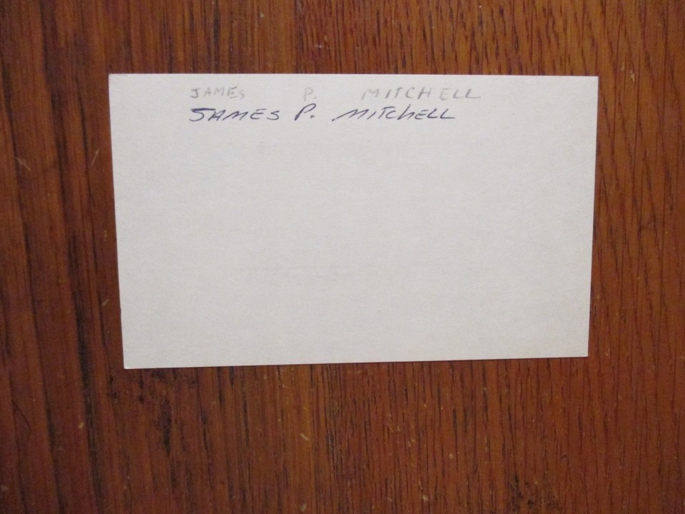 JAMES P. MITCHELL(Died in 1964) U S Secretary of Labor/Signed 3 x 5 ...