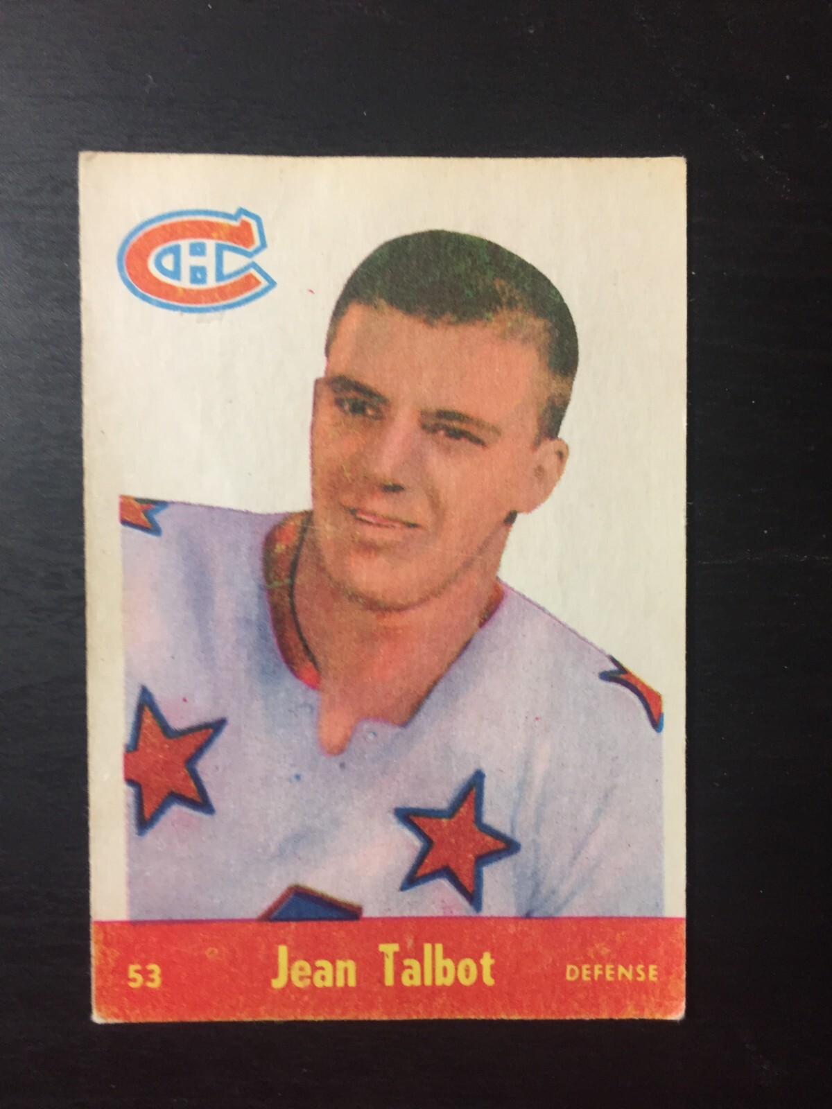 Jean-Guy Talbot 1955-56 Parkhurst Rookie card #52 Montreal Canadiens RC ...