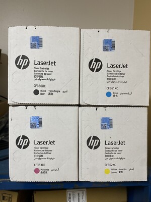 HP 508X Toner Cartridge Set,CF360XC CF361XC CF362XC CF363XC New | eBay
