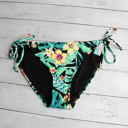 Ardene Swimwear Women's String Bikini Swim Bottoms Size L Tropical ...