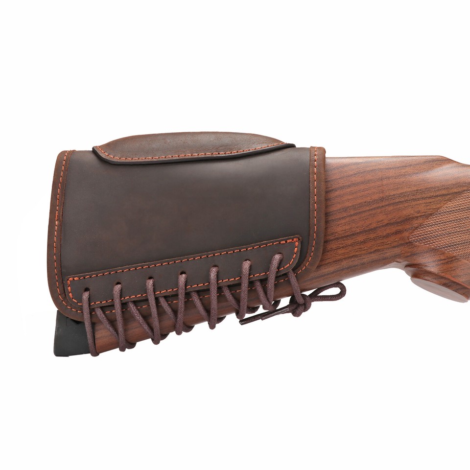 TOURBON Leather Ammo Holder Cheek Riser Rest Rifle Buttstock Cover ...