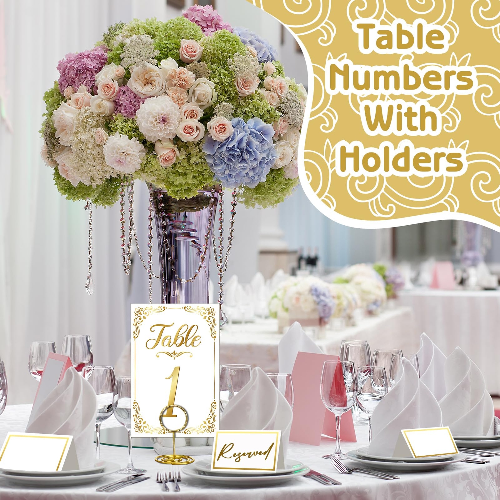 GGSTDDUP Wedding Table Numbers 1-20 with Place Cards and Table Number ...