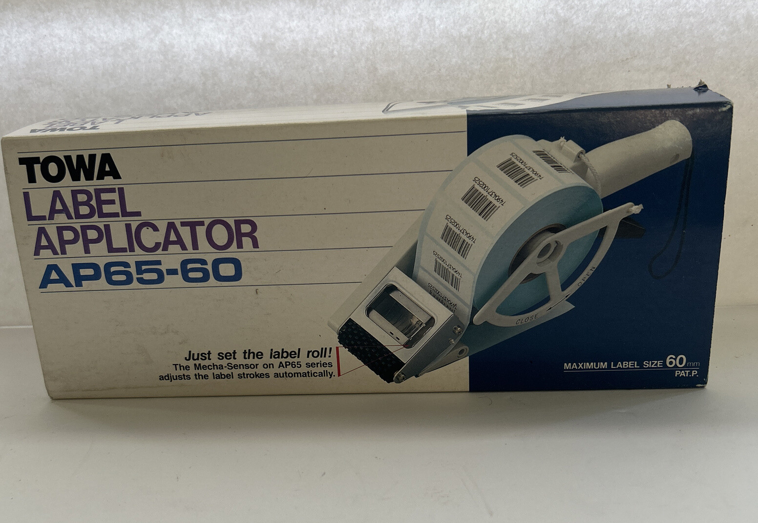 Towa AP65-60 Label Dispenser Hand Held Applicator wide Labeler Tach-It ...