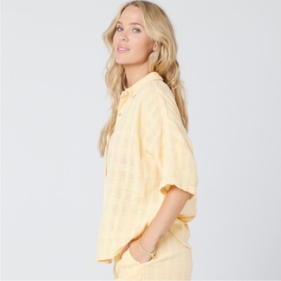 L*Space 100% Cotton Oversized Button Down Gene Top S | eBay