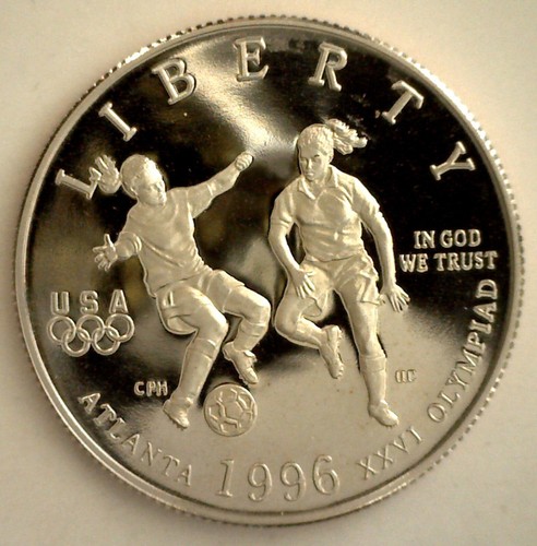 1996 S Olympic Soccer Clad PROOF COIN ONLY Half Dollar PF 50c US ...