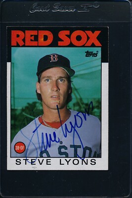 1986 Topps #233 Steve Lyons Red Sox Signed Auto *16884 | eBay