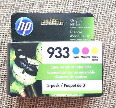 New HP 933 Color Ink 3pk Ink Cartridges | eBay