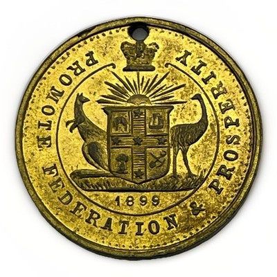 1899 Medal_Promote Federation_Map of Australia Six-pointed star 23mm ...