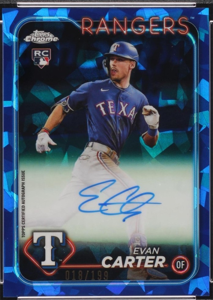 2024 Topps Chrome Sapphire Edition - Autographs Evan Carter #CSA-EC ...