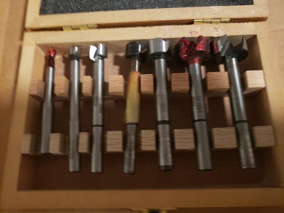 Bosch 7 Piece Forstner Bit Set, 1/4” To 1” With Wooden Case "J" REDUCED ...