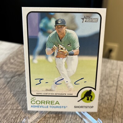 2022 Topps Heritage Minor League - JC Correa Auto Autograph ASTROS ROA ...
