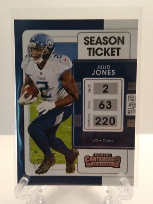2021 Panini Contenders #95 Julio Jones Season Ticket Tennessee Titans ...