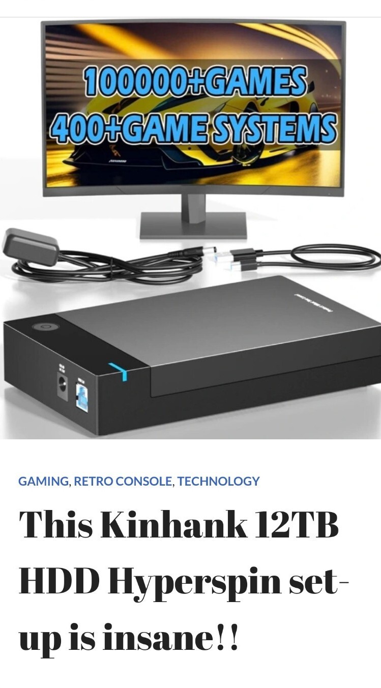 Kinhank 12tb HYPERSPIN ATTRACTION 2 RETRO | Grelly UK