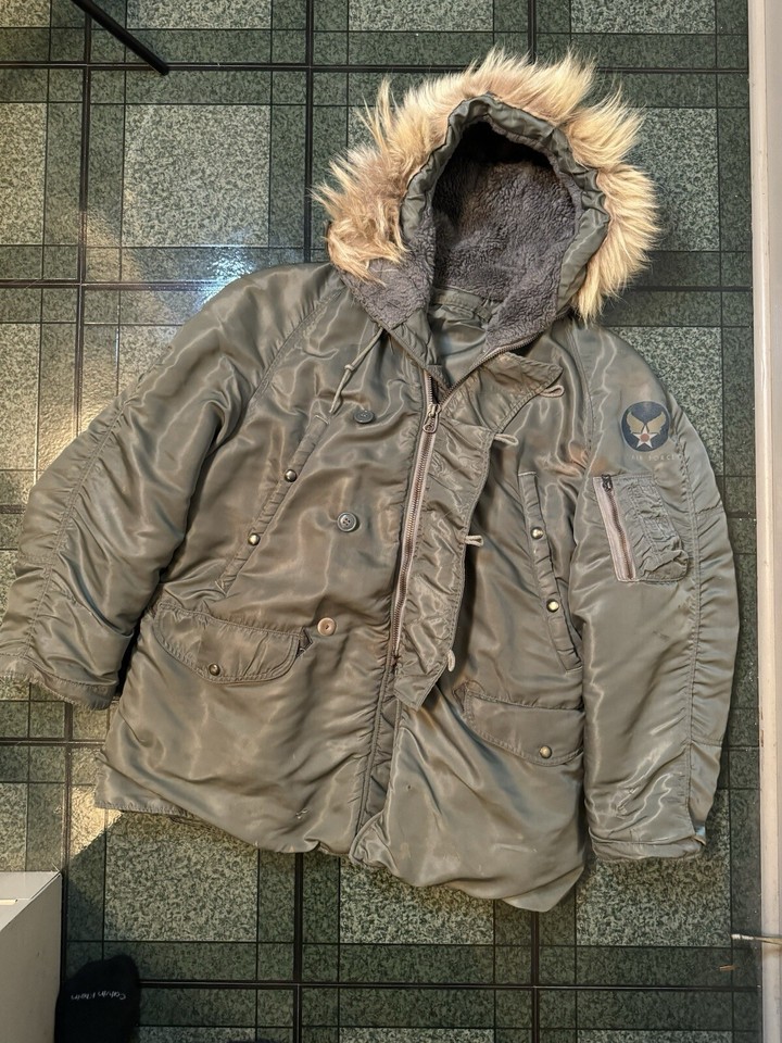Vintage 50s 60s US Air Force N-3B Parka Aviation Flight Coat Jacket MFG ...