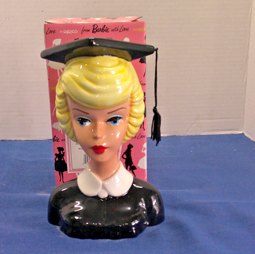1994 Enesco From Barbie with Love Mattel Graduation 1963 Head Vase ...
