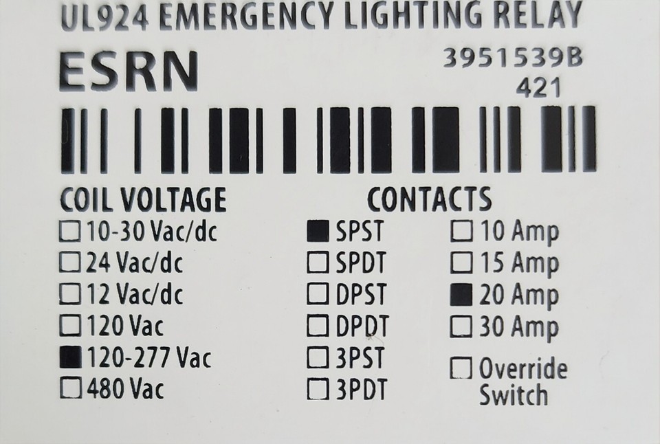 RIB ESRN UL924 Emergency Lighting Relay (NEW) | eBay