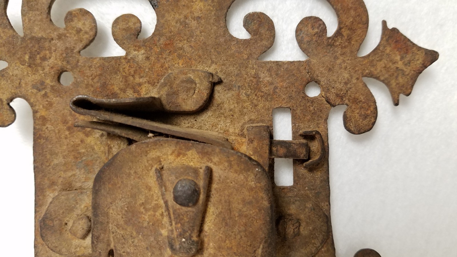 Early Large Antique 17th or 18th c. Hand Wrought Iron Lock Mechanism | eBay