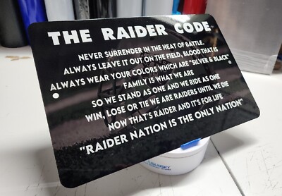 Las Vegas Raiders 12x8 Raider Code Metal Sign Garage Backyard Oakland Nation Los | eBay