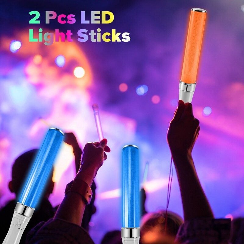 2 Pcs LED Light Sticks, 15 colors, Light Sticks, Light Sticks ...