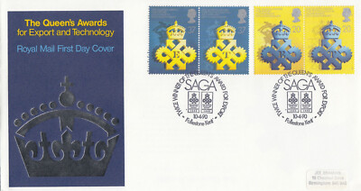Queens Award for Industry FDC SAGA Folkestone 1990 (100004) | eBay UK