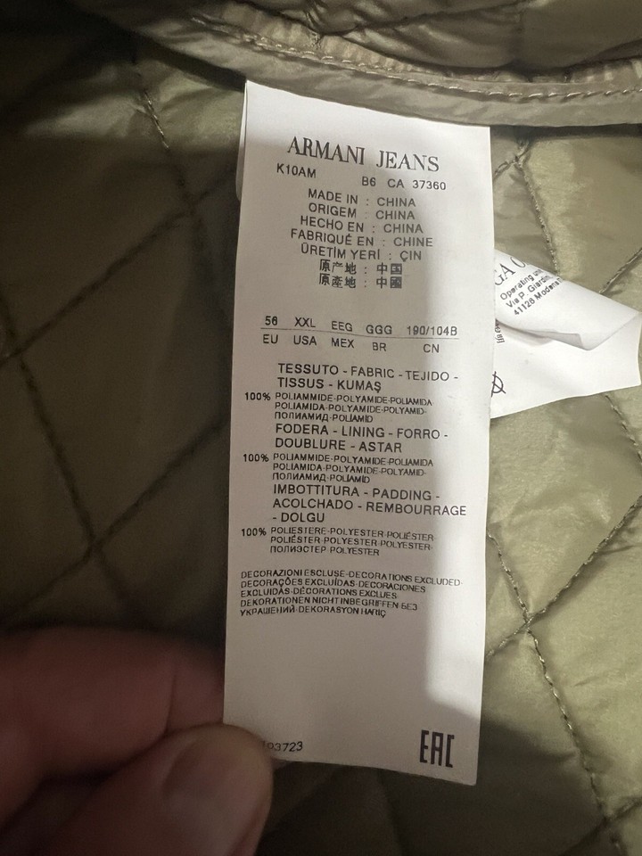 armani jeans jacket men Size 56/XLL | eBay