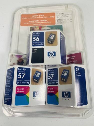 🔥 HP Inkjet Print Cartridges Combo Pack 56 57 Black Tri-Color New Exp 8 ...