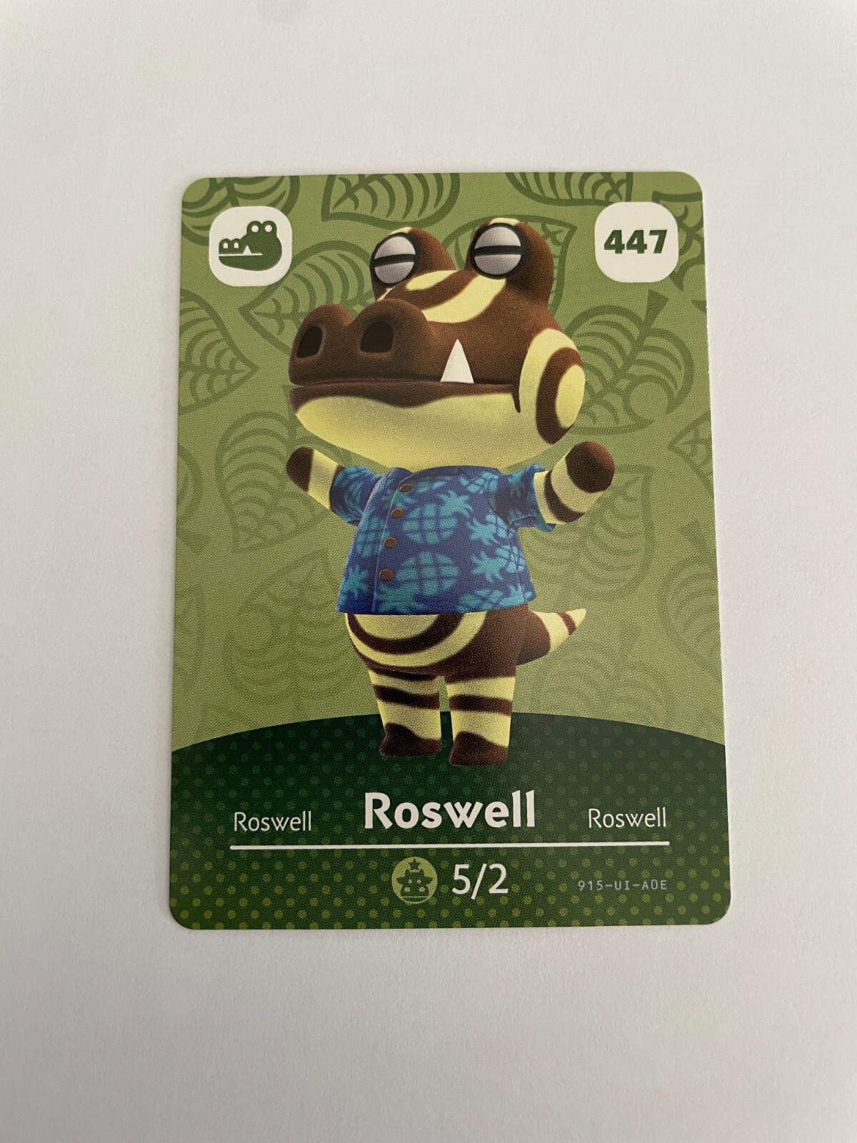 447 ROSWELL - Animal Crossing Amiibo Authentic Nintendo Mint Card From ...