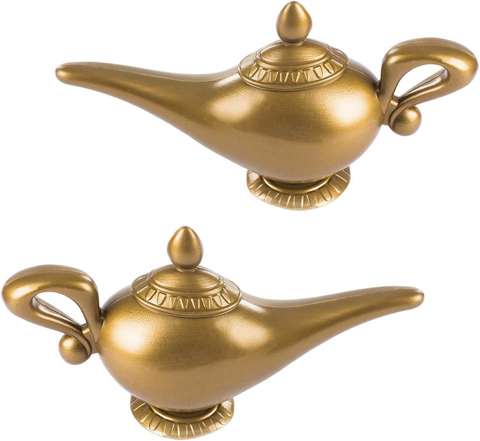 Genie Lamp Prop- 2 Pack - Magic Lamp - Genie Costume Accessories ...