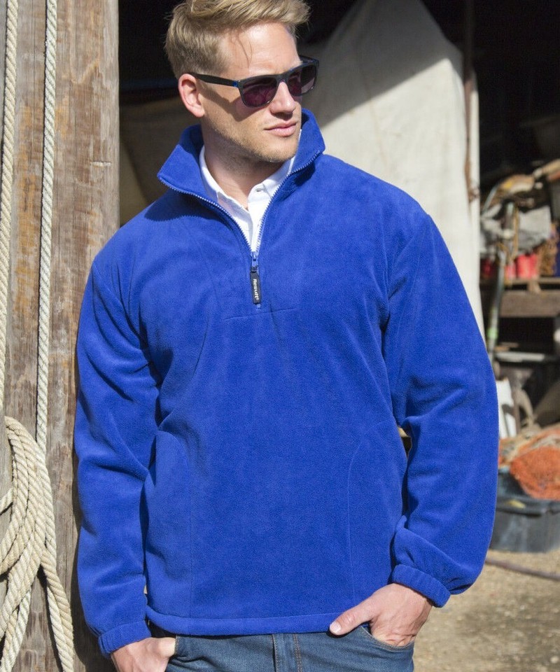 Result Fleece Jacket Heavy Polar Thermal Warm Top Quarter Zip Up Side ...