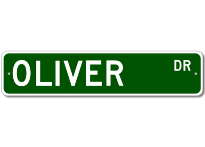 Oliver Drive Street Sign Personalized Custom Last Name Metal Sign ...