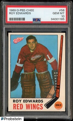 1969 O-Pee-Chee OPC Hockey #56 Roy Edwards Detroit Red Wings PSA 10 | eBay