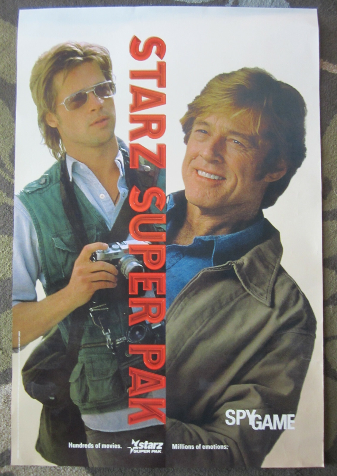 Starz Super Pak 2001 Spy Game Robert Redford & Brad Pitt Man Cave Movie ...