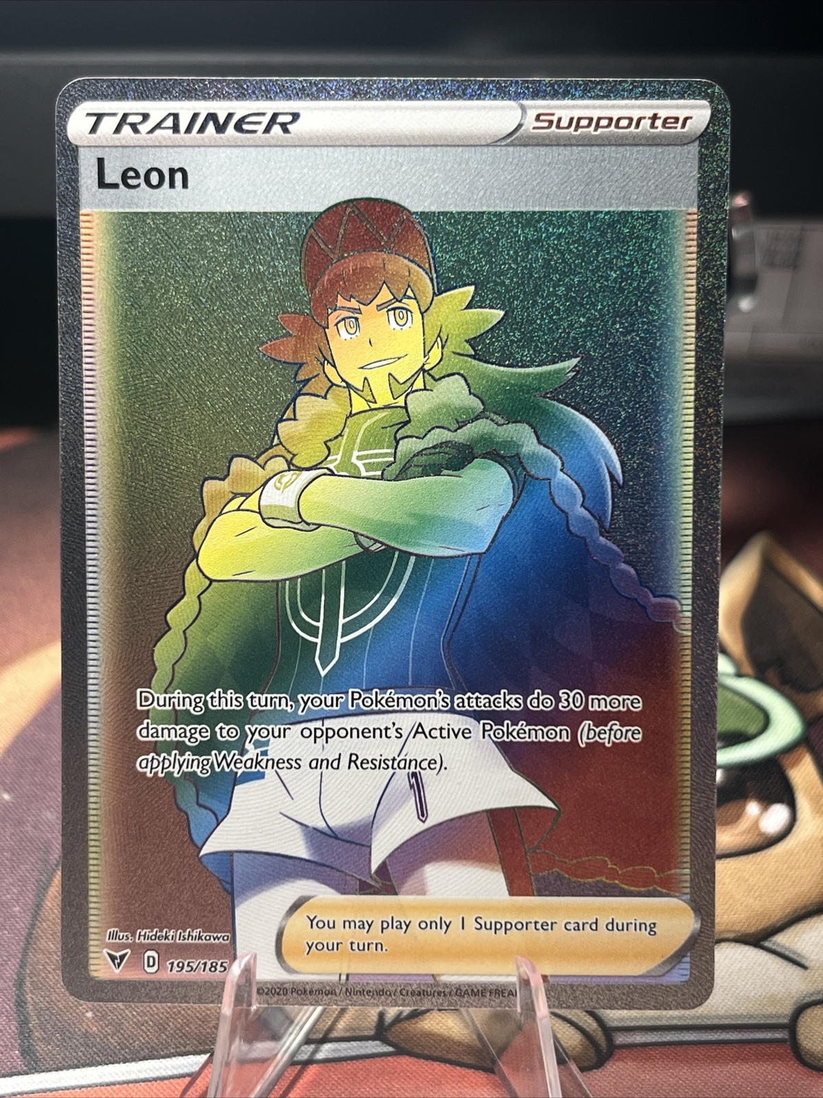 Pokémon TCG Leon Vivid Voltage 195/185 Holo Secret Rare | eBay