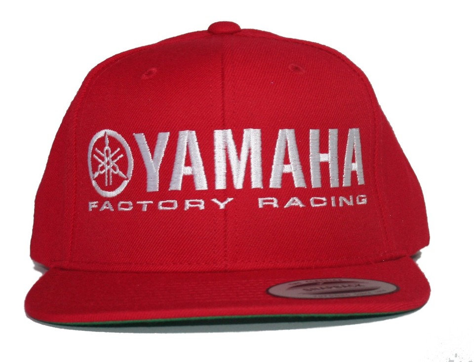 YAMAHA FACTORY RACING hat cap flat bill snapback yellow blue red | eBay