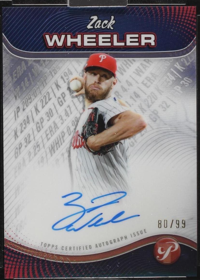 2024 Topps Pristine - Pristine Production Autographs Zack Wheeler #PPA-ZW /99 (AU) for sale ...