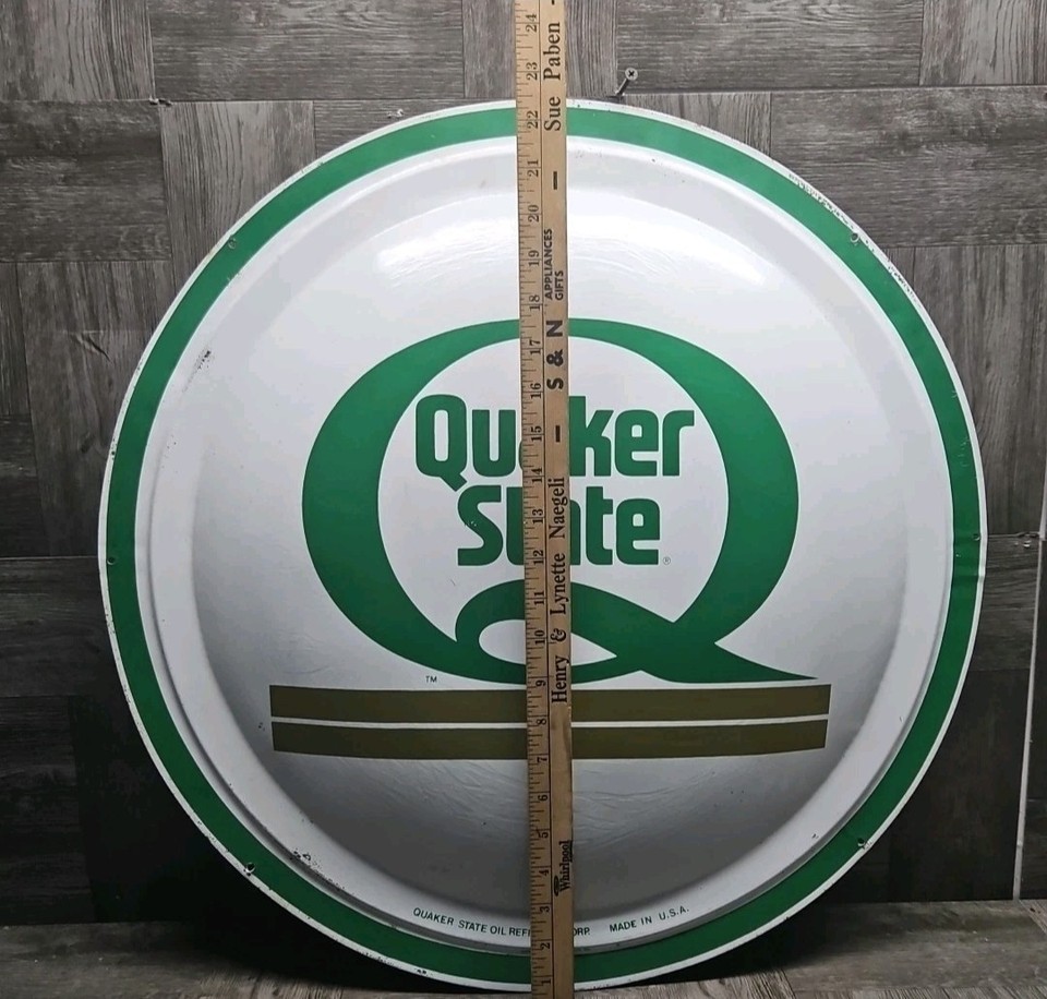 Vintage Quaker State Motor Oil Gas Station Advertising Bubble Button ...