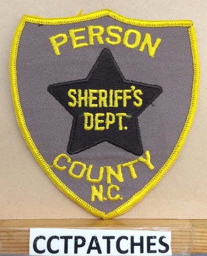 PERSON COUNTY, NORTH CAROLINA SHERIFF (POLICE) SHOULDER PATCH NC | eBay