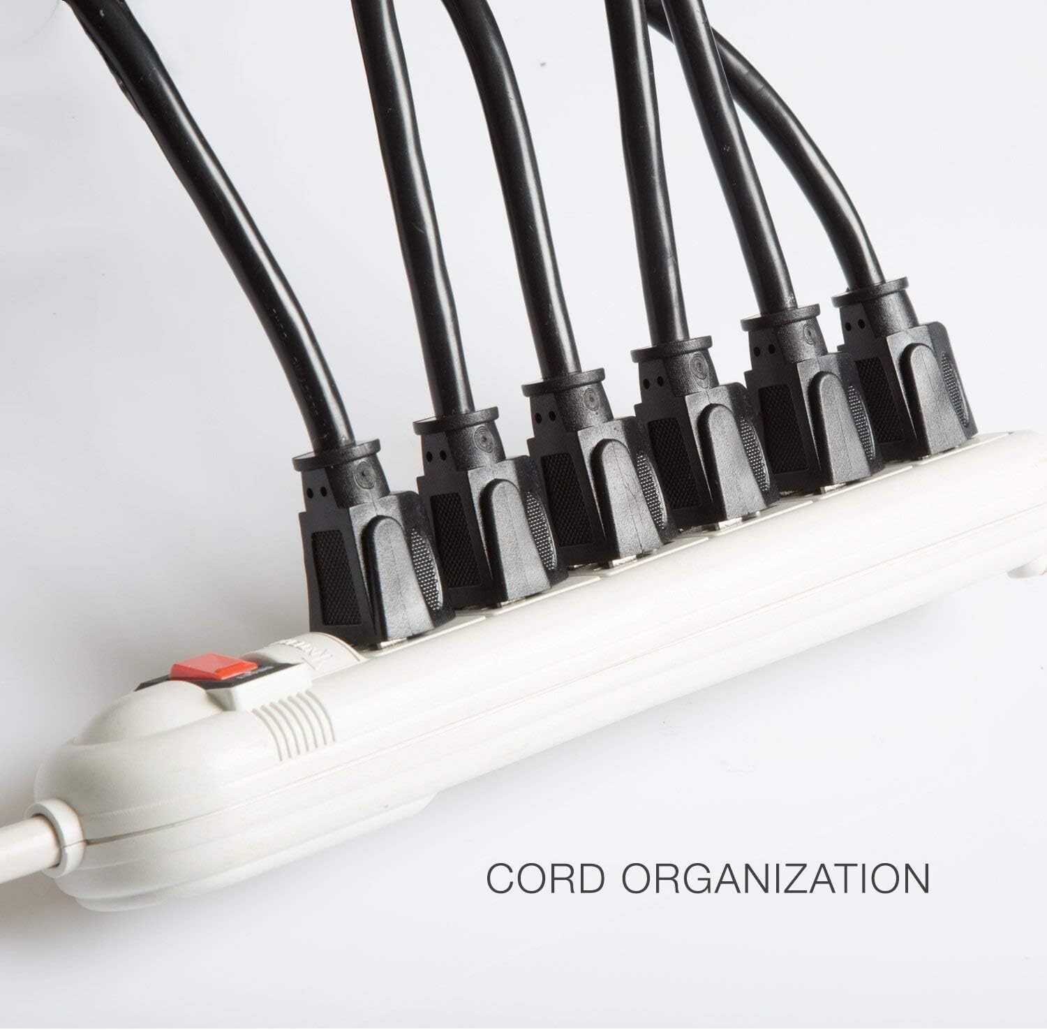 10 Pack of 3Ft Black Extension Cords - 16/3 SJT Electrical Extension ...