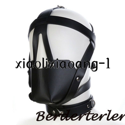 Unisex Hood Mask Harness Gags Muzzle Mask with Ball Mouth Gags ...